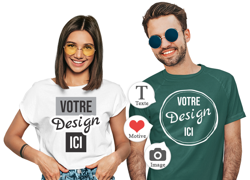 Impression de T-shirt personnalisé en ligne avec Omnishirt